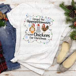 Hippopotamus for Christmas, Sublimation, Christmas Chicken, Chicken ...