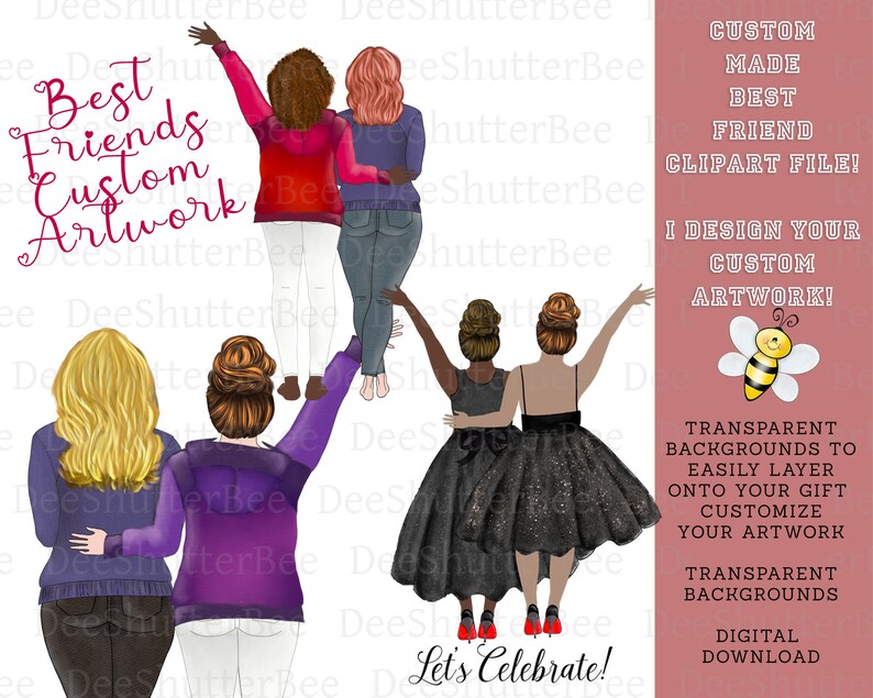 Best Friend Custom Printable Artwork, Art, Personalized Friends Gift ...