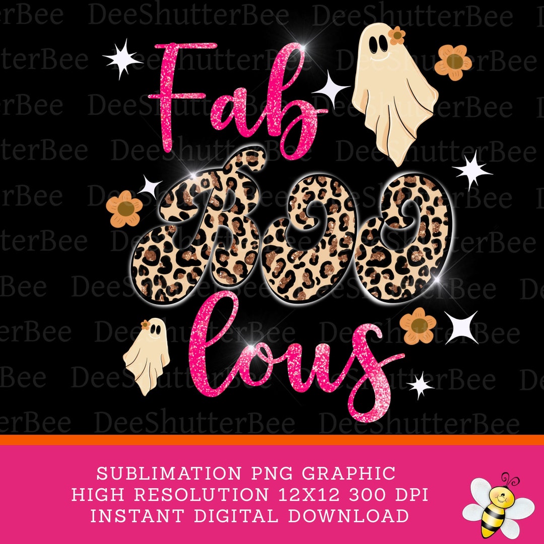 Vintage Fab Boo Lous, Halloween Sublimation, Retro Faboolous Clip Art ...