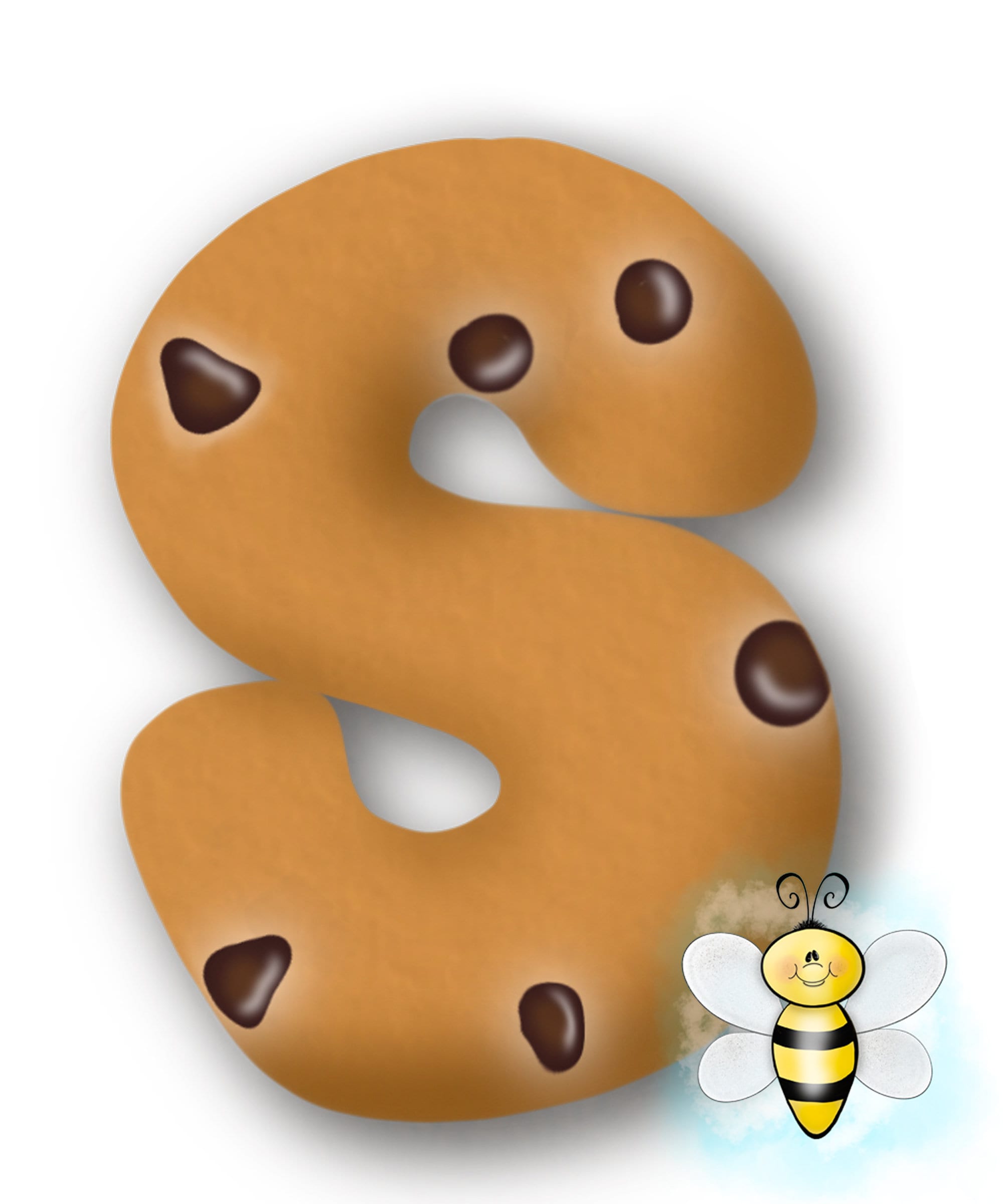 Chocolate Chip Cookie Alphabet With Commercial Use for Sublimation or ...