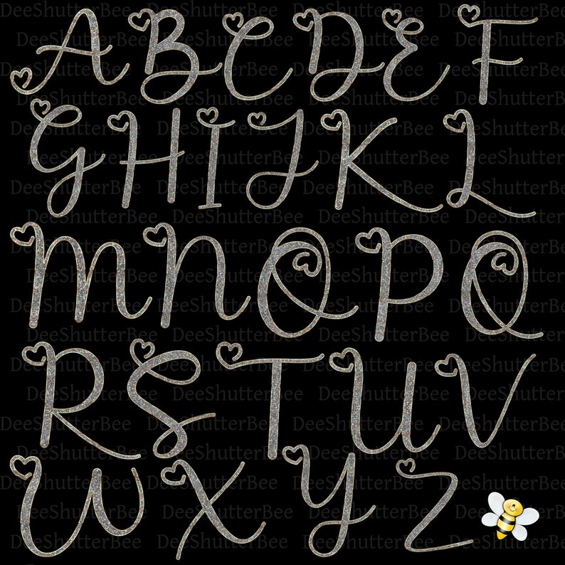 Bling Sparkly Diamond Alphabet Commercial Use Sublimation Graphic ...