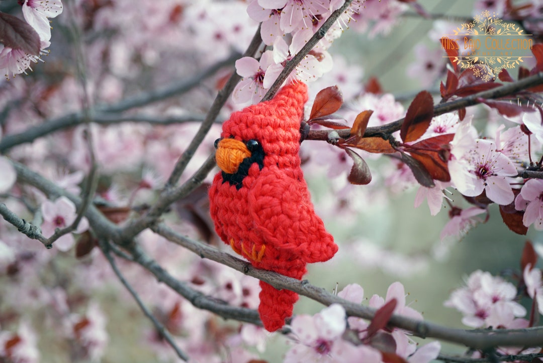 Handmade Crochet Cardinal Bird Amigurumi – Cute & Collectible Keychain ...
