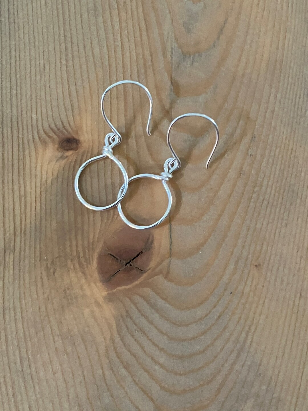 Sterling Silver Wire Wrapped Hoop Earrings: Dainty Handmade Jewelry - Etsy