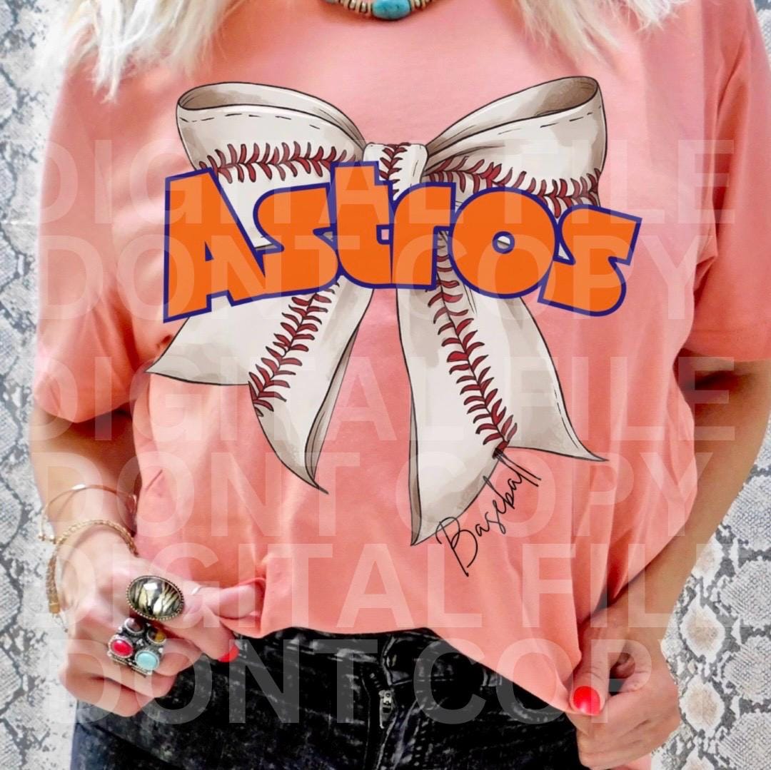 Houston Astros Bow Digital Design - Etsy