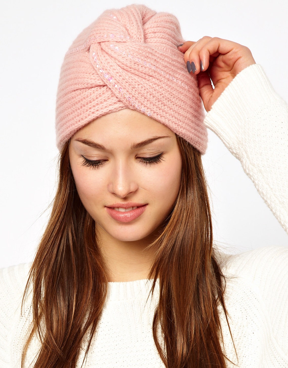 Soft Angora TURBAN Hat, Knit Hat, Knit Headwrap, Turban Headwrap - Etsy