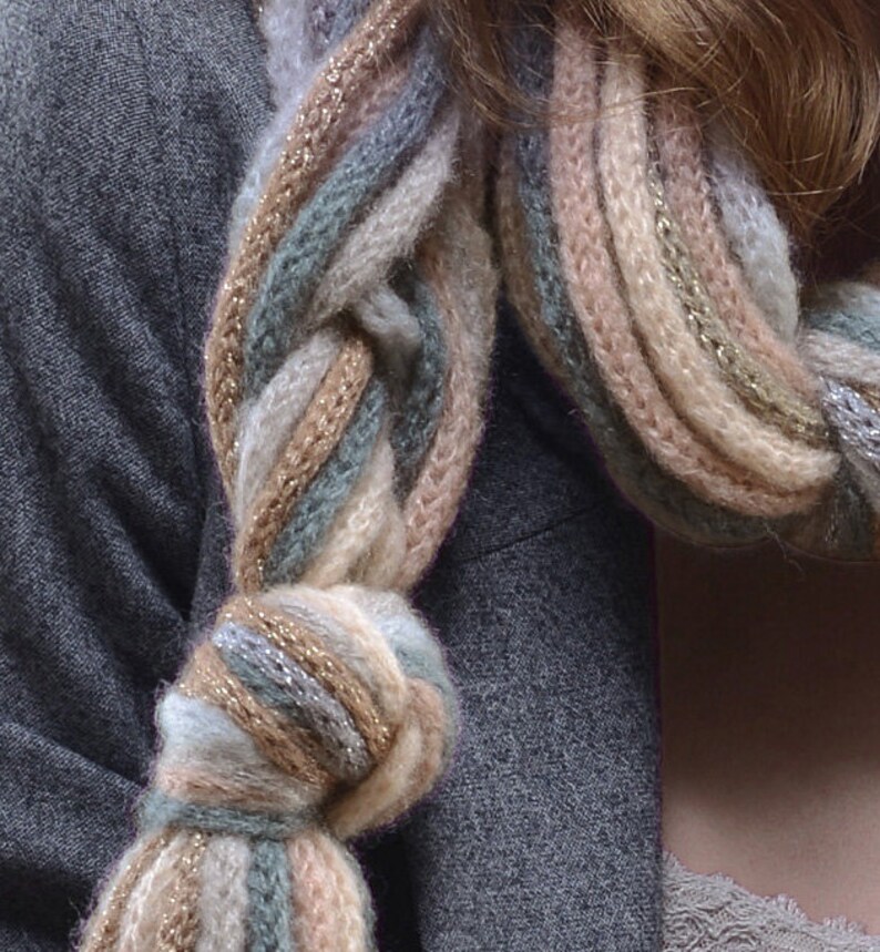 GIFT for HER: Long Braided Angora Scarf - Etsy