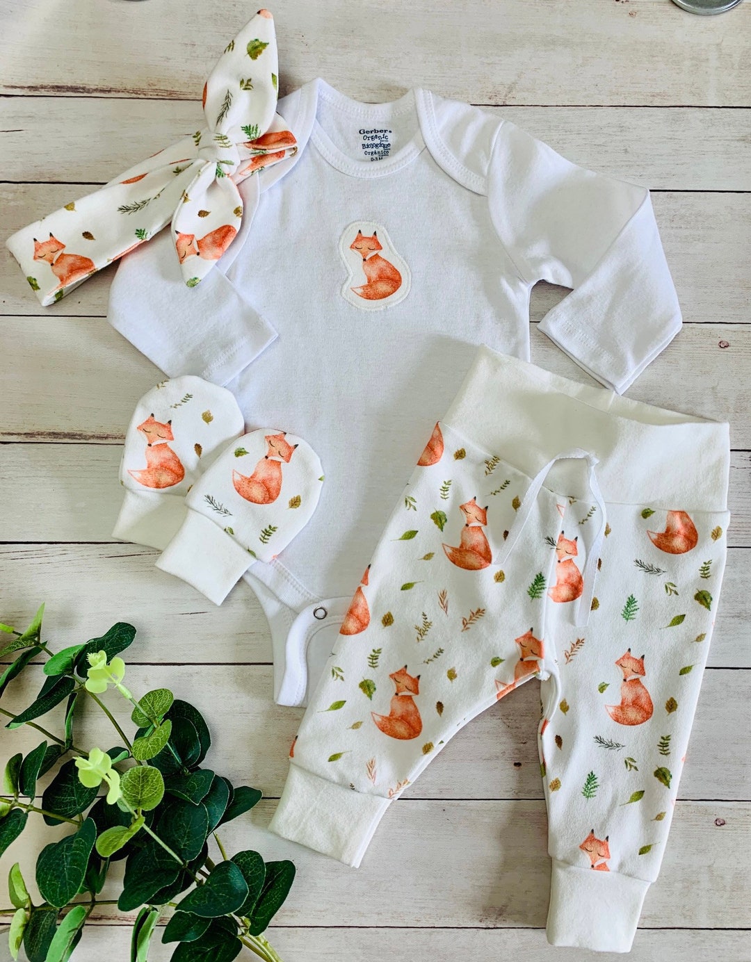 Organic Coming Home Woodland Fox Baby Clothes, Forest Animal Baby ...