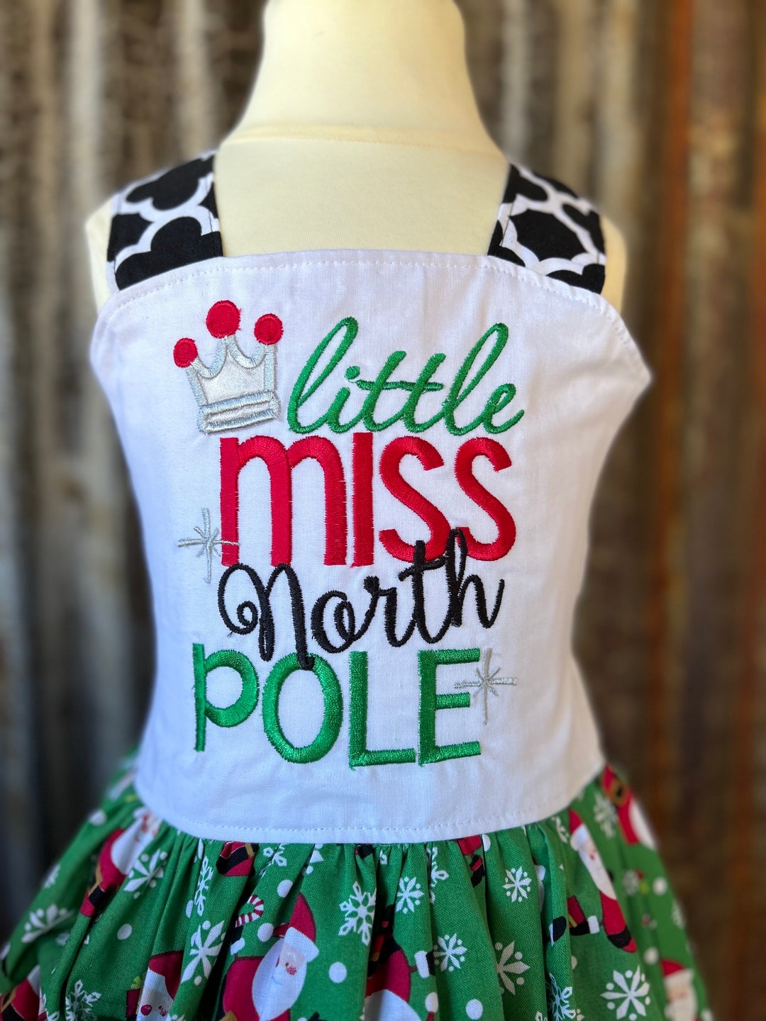 Little Miss North Pole Christmas Poppy Dress, Christmas Cruise, Pagent ...