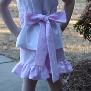 Seersucker Ruffle Shorts Blue, Pink, Khaki, Gray, Navy or Lime Sz 12m ...