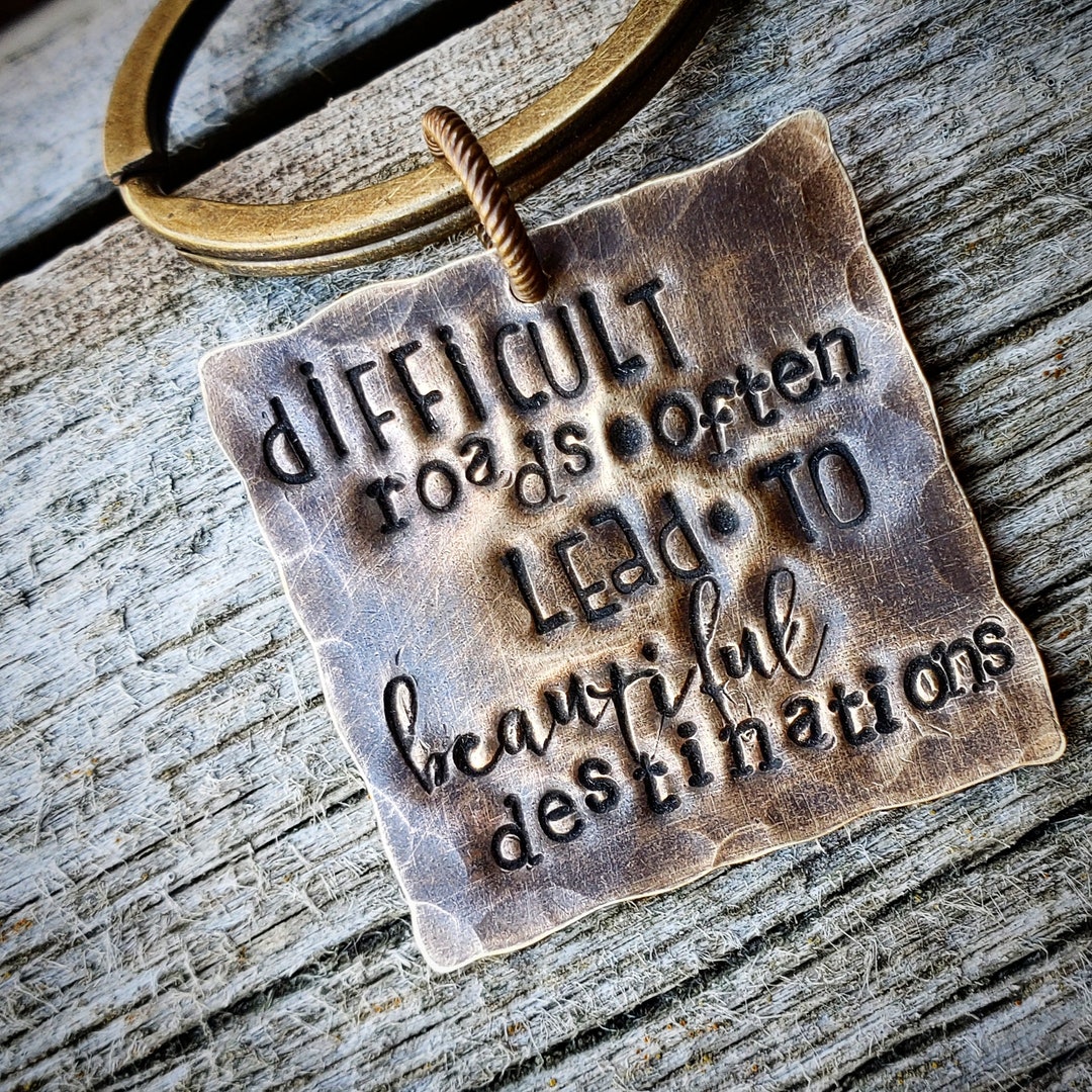 Inspirational Quote Keychain - Etsy