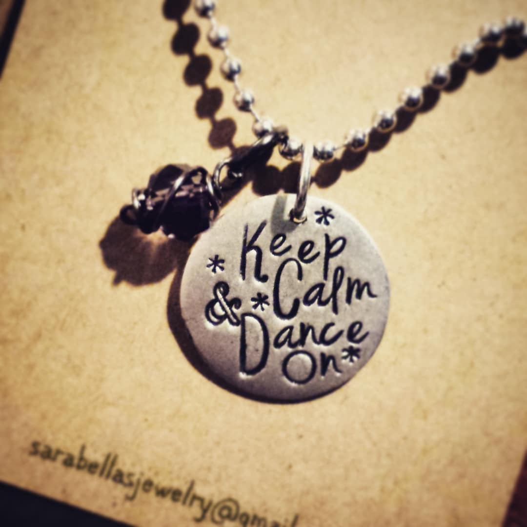 Keep Calm and Dance on Necklace - Etsy