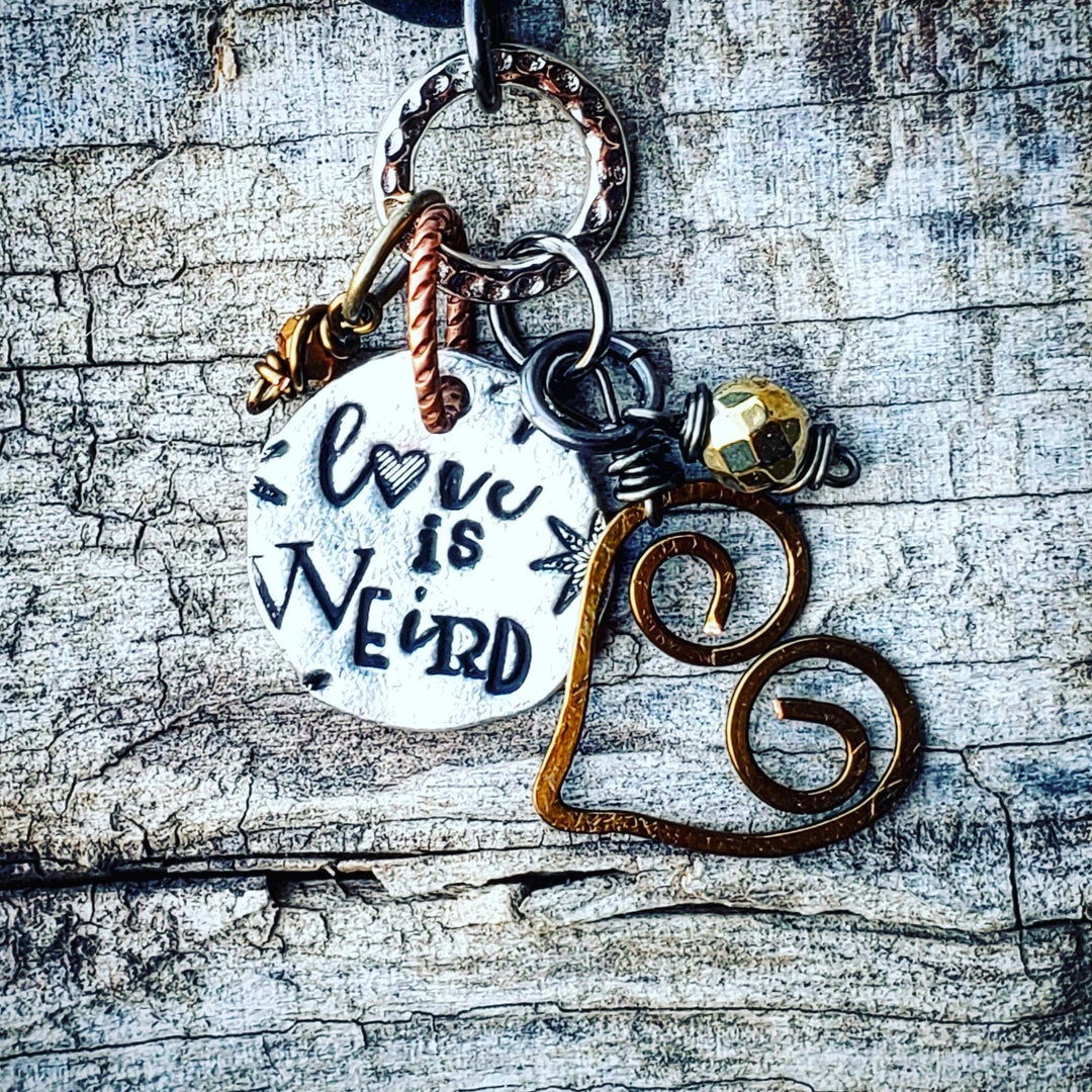 Love is Weird; Mixed Charm Necklace - Etsy
