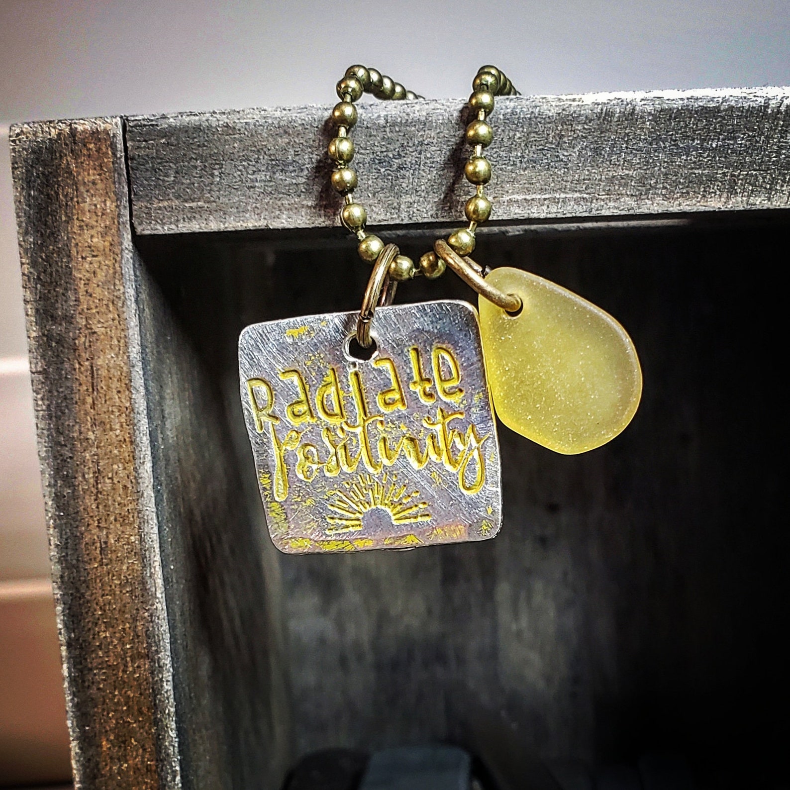 Radiate Positivity Necklace; Inspirational - Etsy