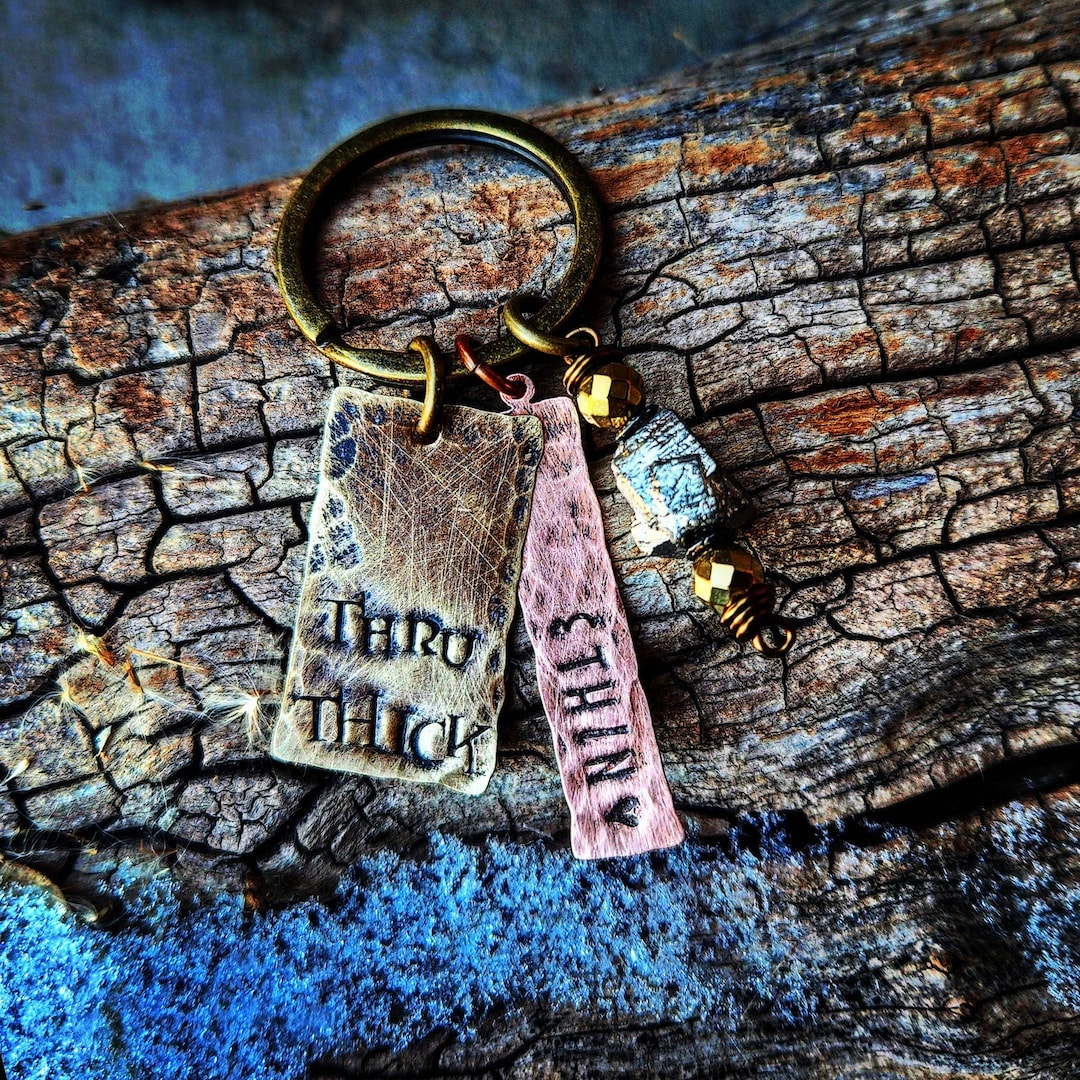 Through Thick and Thin Keychain; Friendship Keychain - Etsy