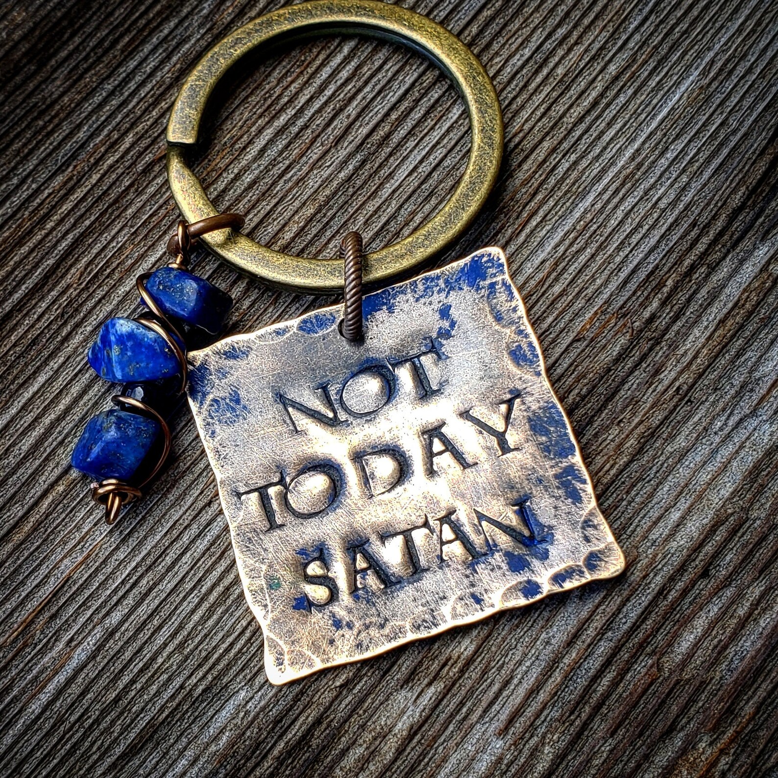 Not Today Satan, Keychain, Jewelry - Etsy