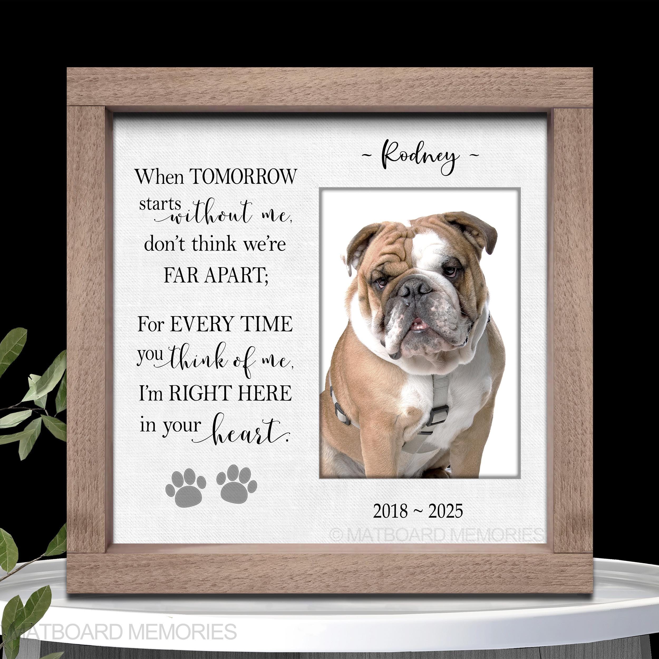 Personalized Dog Gifts, Pet Loss Picture Frame for Special Remembrance ...