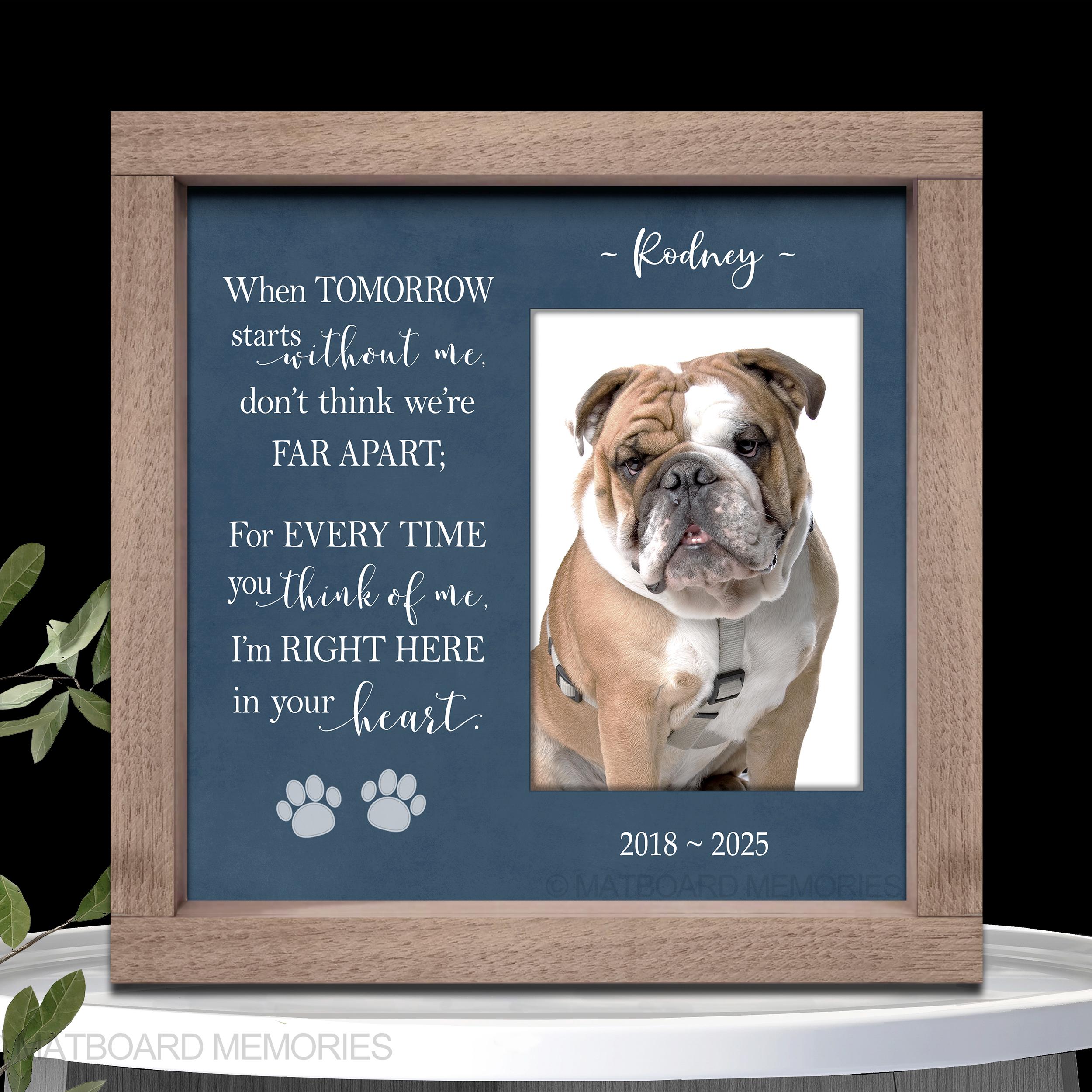 Personalized Dog Gifts, Pet Loss Picture Frame for Special Remembrance ...
