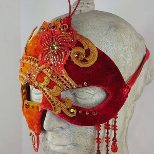 Orange Masquerade Mask//masquerade Mask Orange//masquerade Mask//mask ...