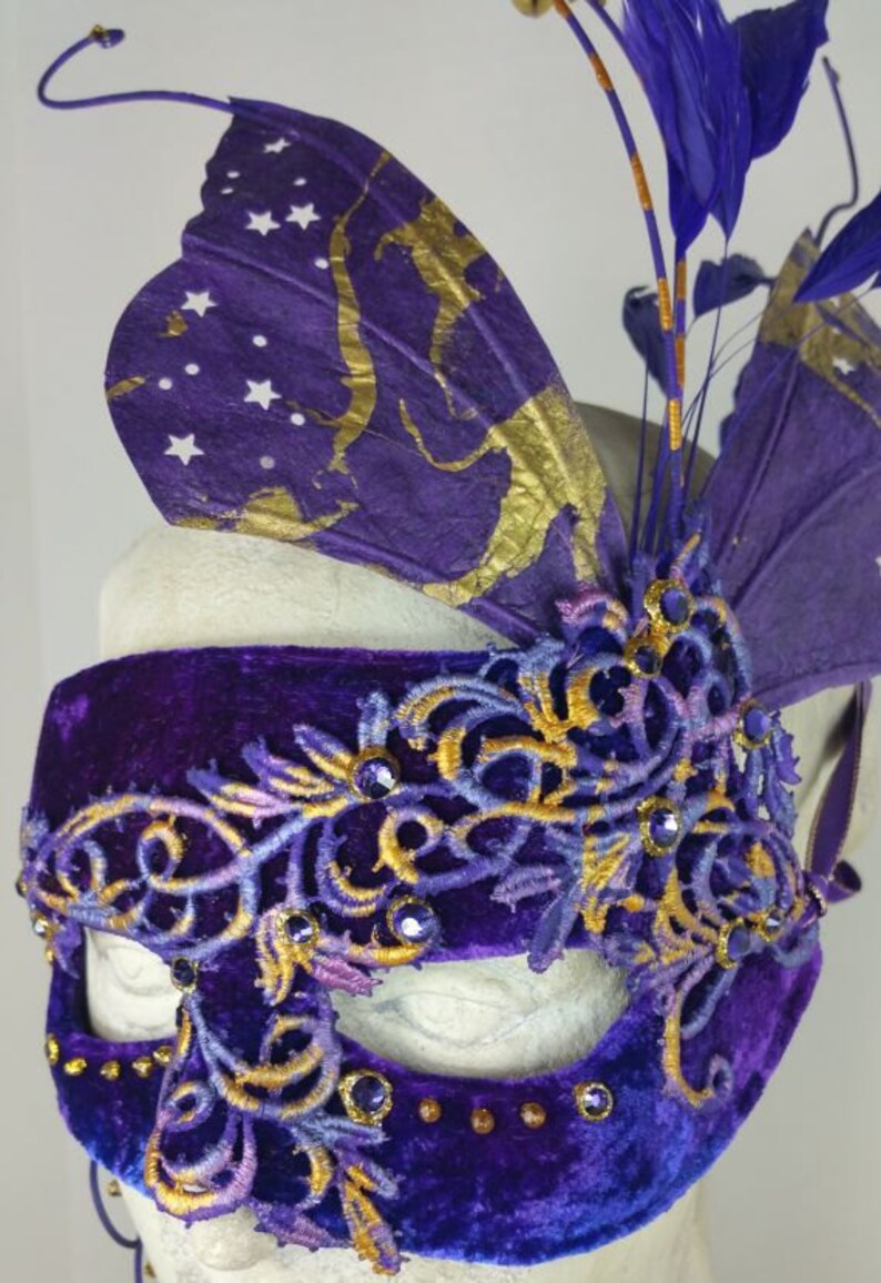 Purple Masquerade Mask//masquerade Mask Purple//masquerade - Etsy