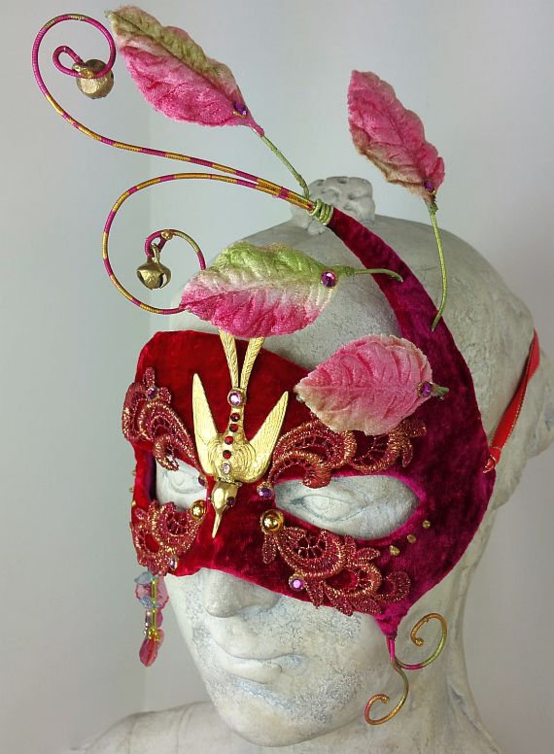 Red Bird Masquerade Mask//bird Masquerade Mask//masquerade Mask//mask ...