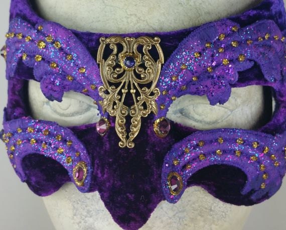 Purple Masquerade Mask//masquerade Mask Purple//masquerade - Etsy