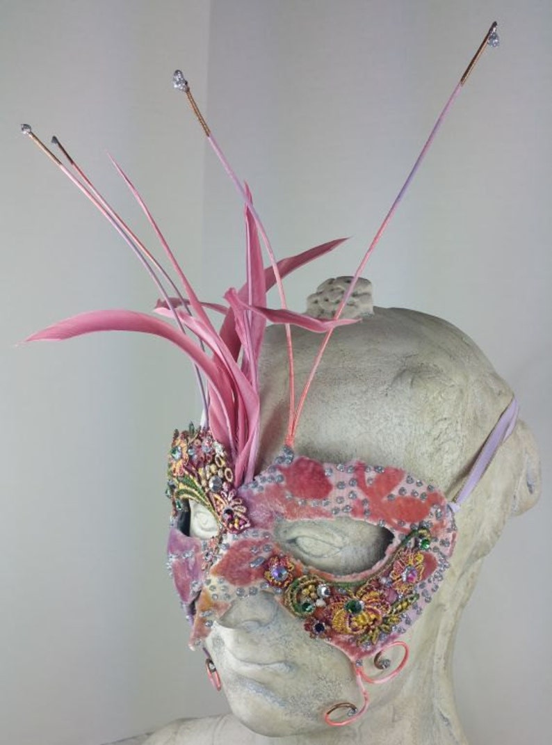 Pink Masquerade Mask//masquerade Mask Pink//flower Masquerade - Etsy