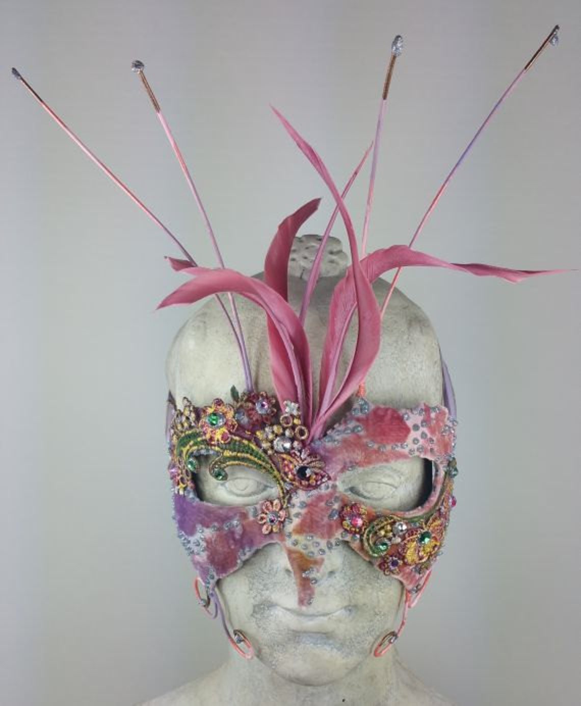 Pink Masquerade Mask//masquerade Mask Pink//flower Masquerade - Etsy