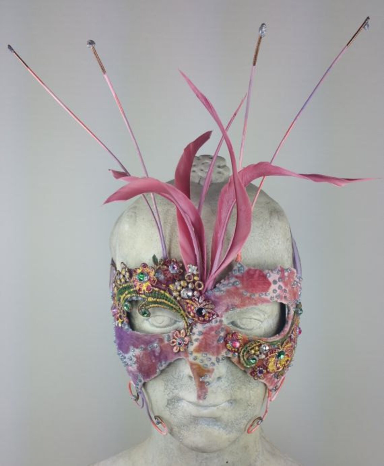 Pink Masquerade Mask//masquerade Mask Pink//flower Masquerade - Etsy