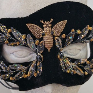 Black Bee Mens Masquerade Mask//masquerade Mask Bee//masquerade Mask ...