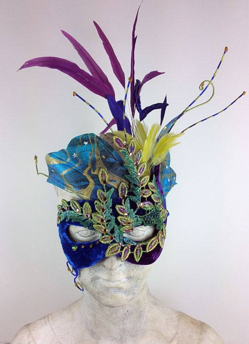 Blue Garden Faerie Masquerade Mask//Masquerade Mask//Mask | Etsy