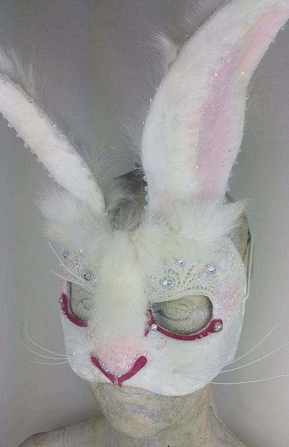 White Rabbit Masquerade Mask