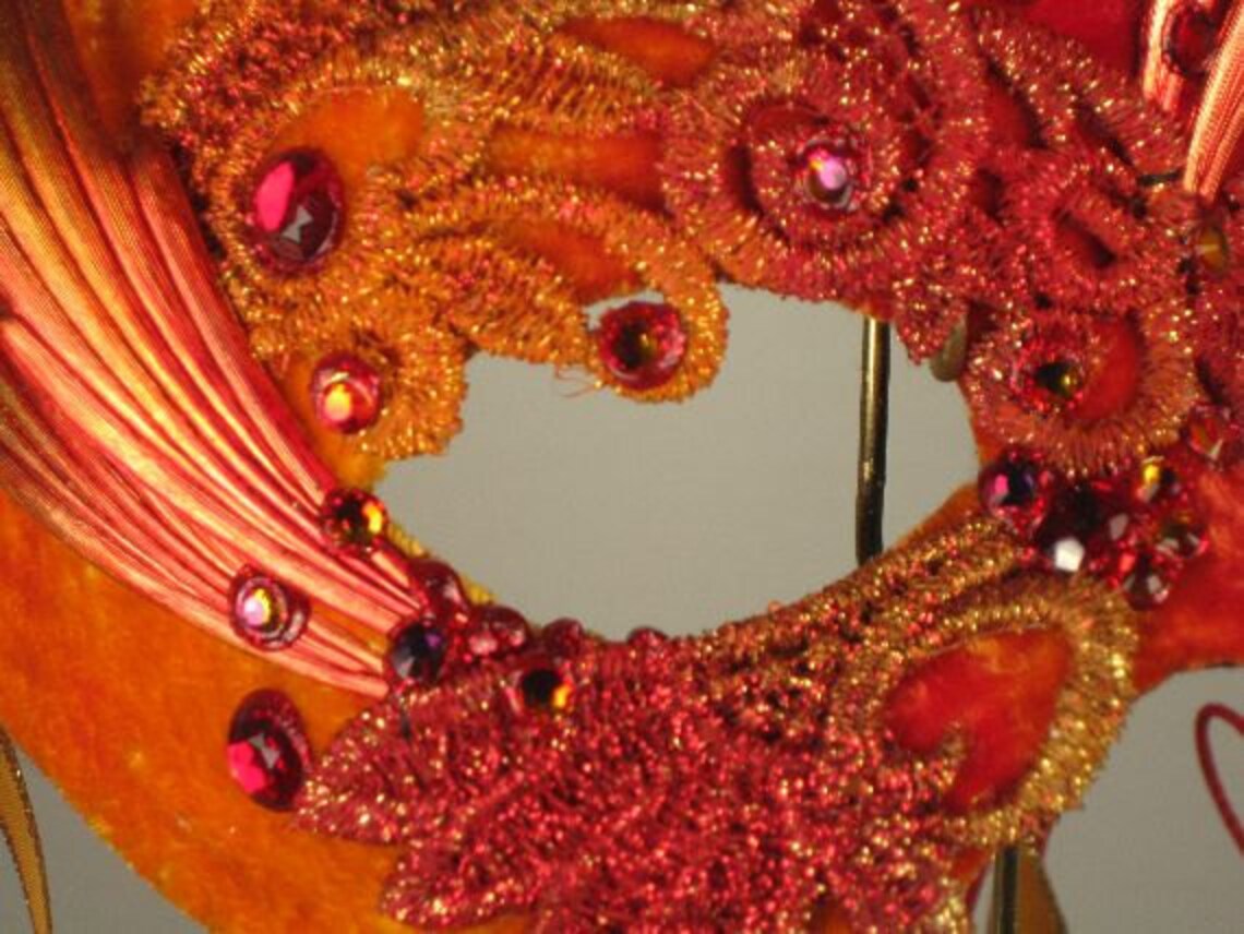 Orange Masquerade Mask//masquerade Ball Mask//halloween | Etsy