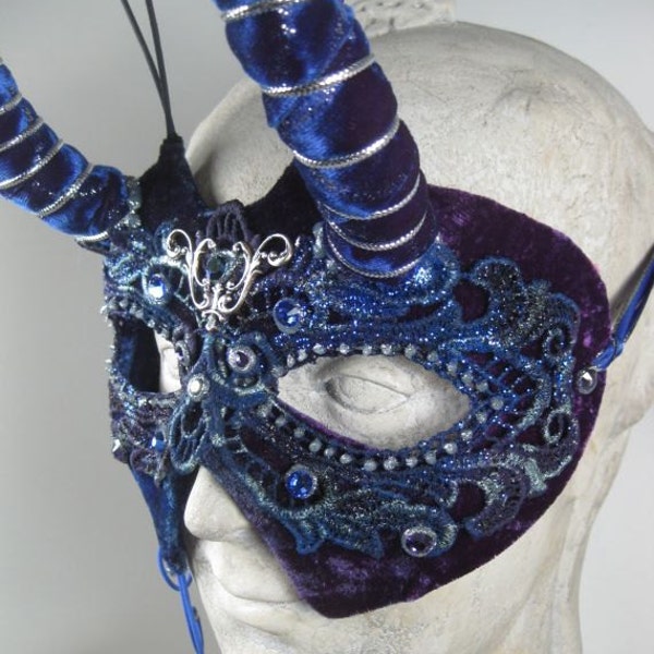 Blue Masquerade Mask - Etsy