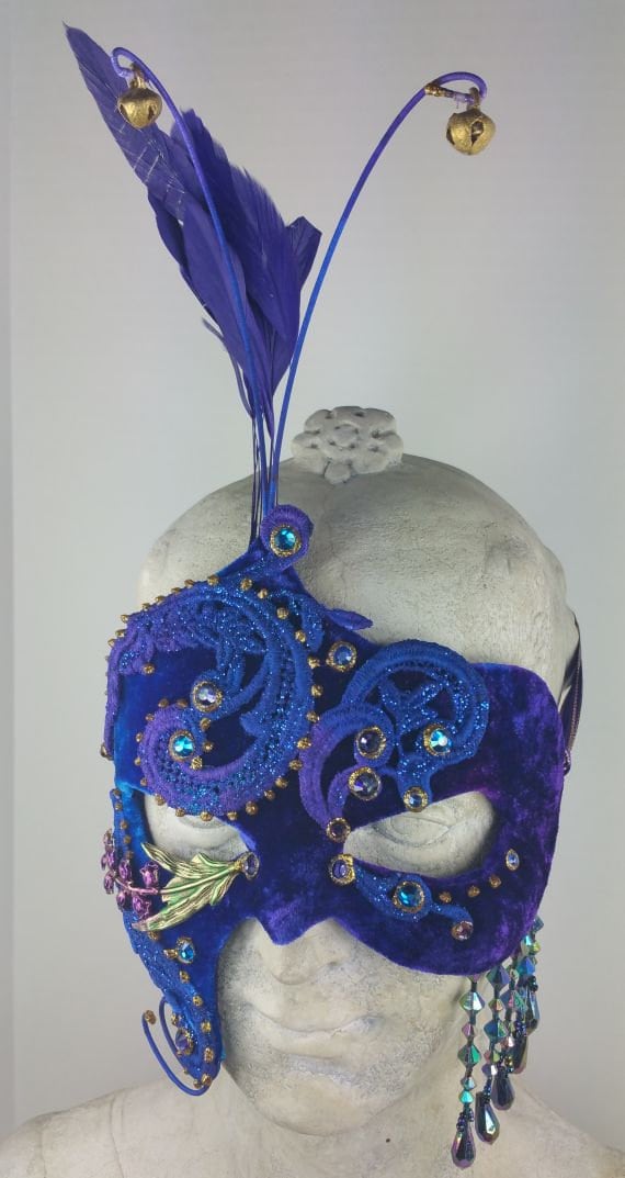 Masquerade Mask Blue//blue Masquerade Mask//mens Masquerade | Etsy
