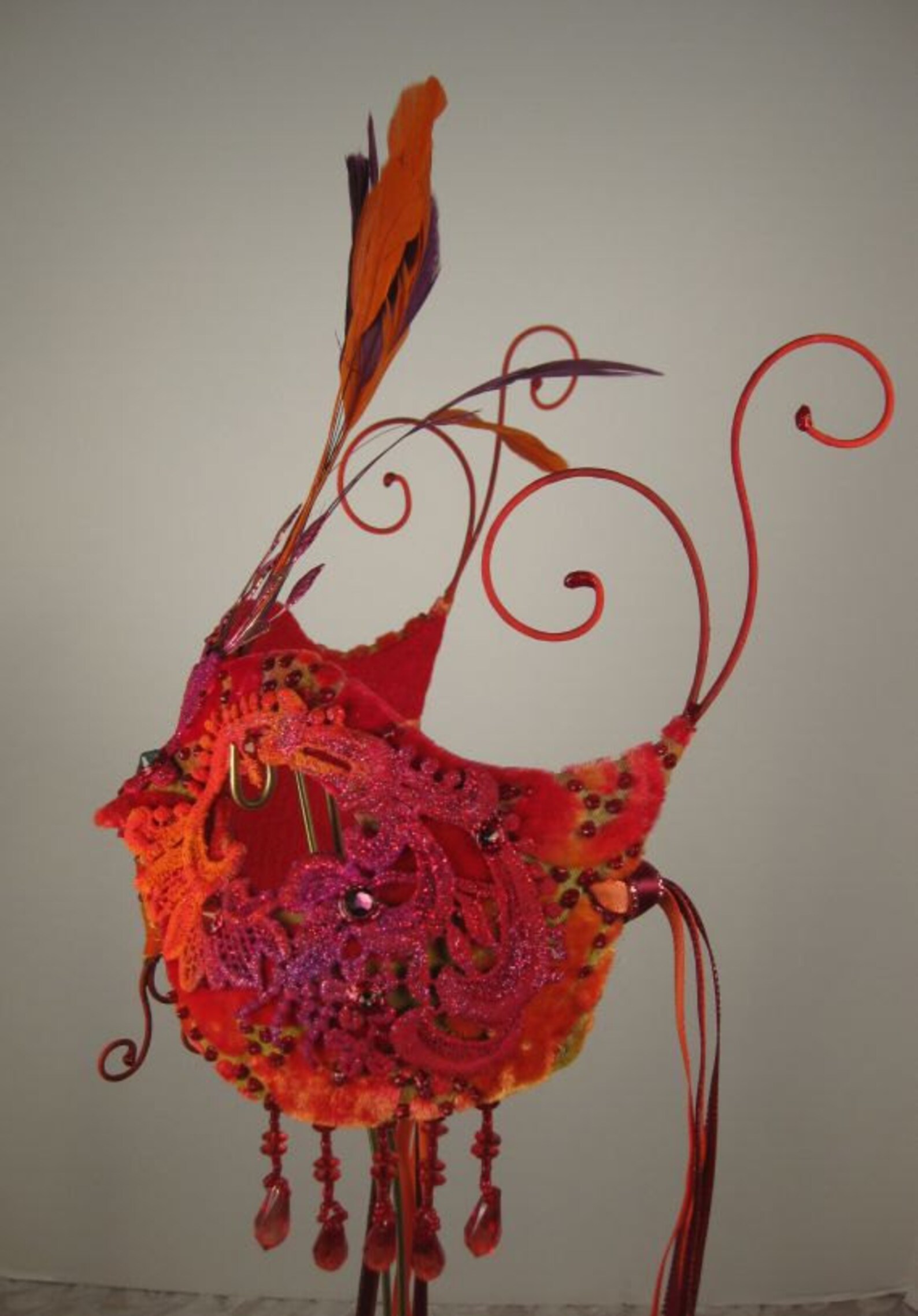 Orange Red Masquerade Mask//masquerade Mask//mask | Etsy