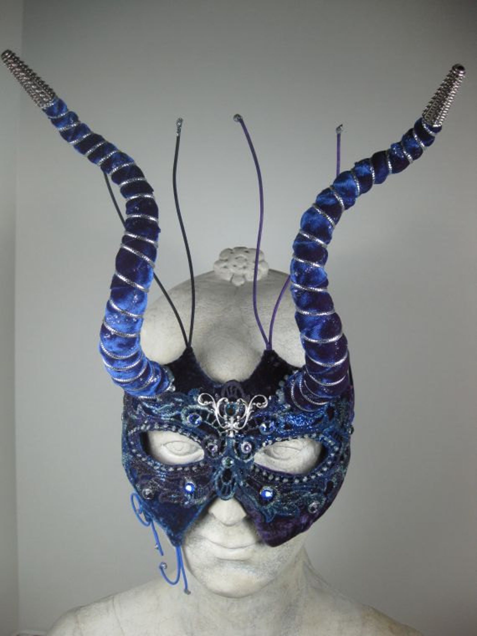 Blue Masquerade Mask//masquerade Mask Blue//masquerade//mask - Etsy