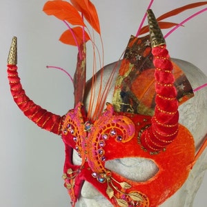 Orange Masquerade Mask//masquerade Mask Orange//mask Masquerade//mask ...