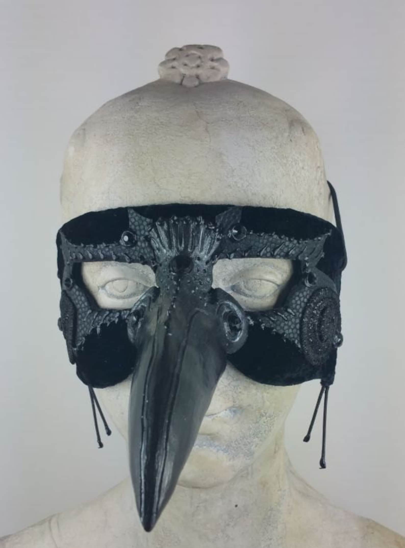 Raven Masquerade Mask Black//black Masquerade Mask//masquerade - Etsy