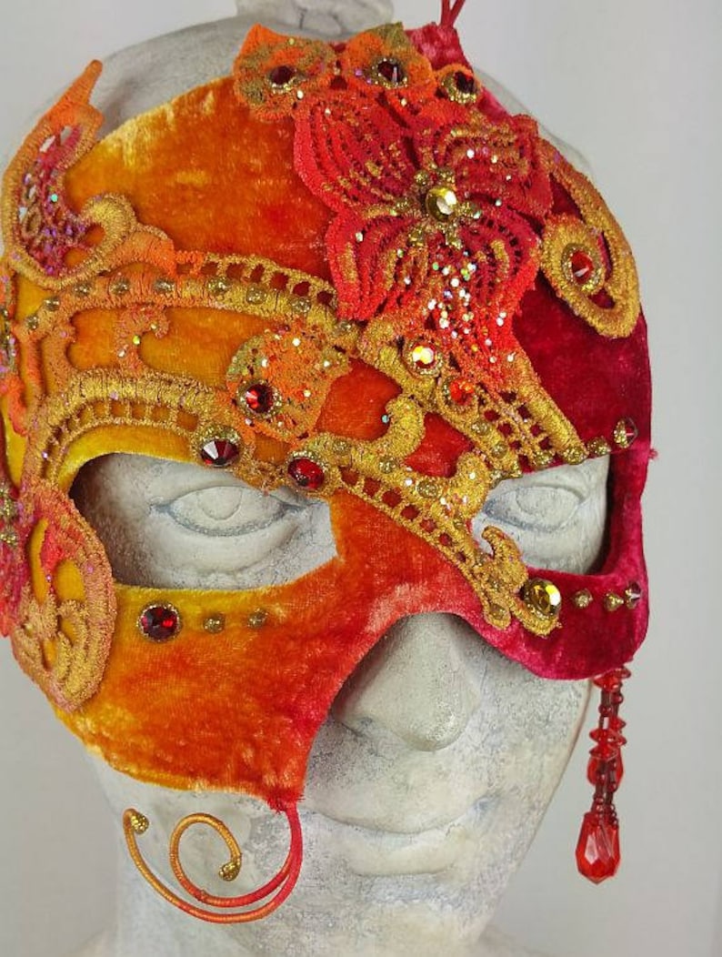 Orange Masquerade Mask//Masquerade Mask Orange//Masquerade | Etsy
