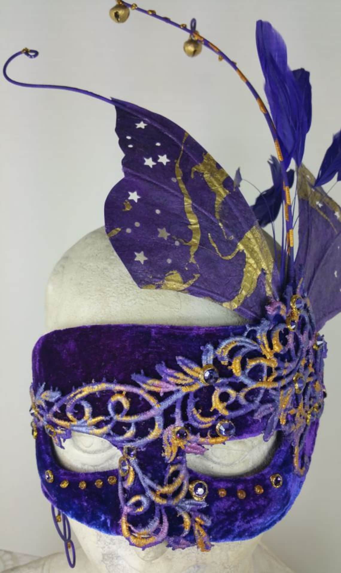 Purple Masquerade Mask//masquerade Mask Purple//masquerade - Etsy