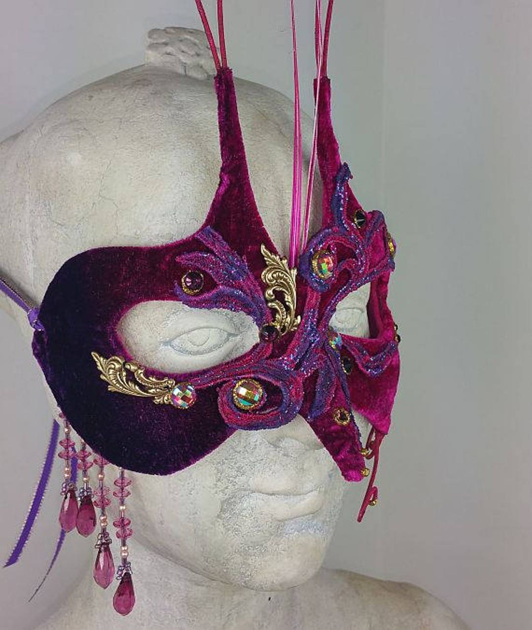 Red Masquerade Mask/masquerade Mask Red/masquerade Mask/mask - Etsy