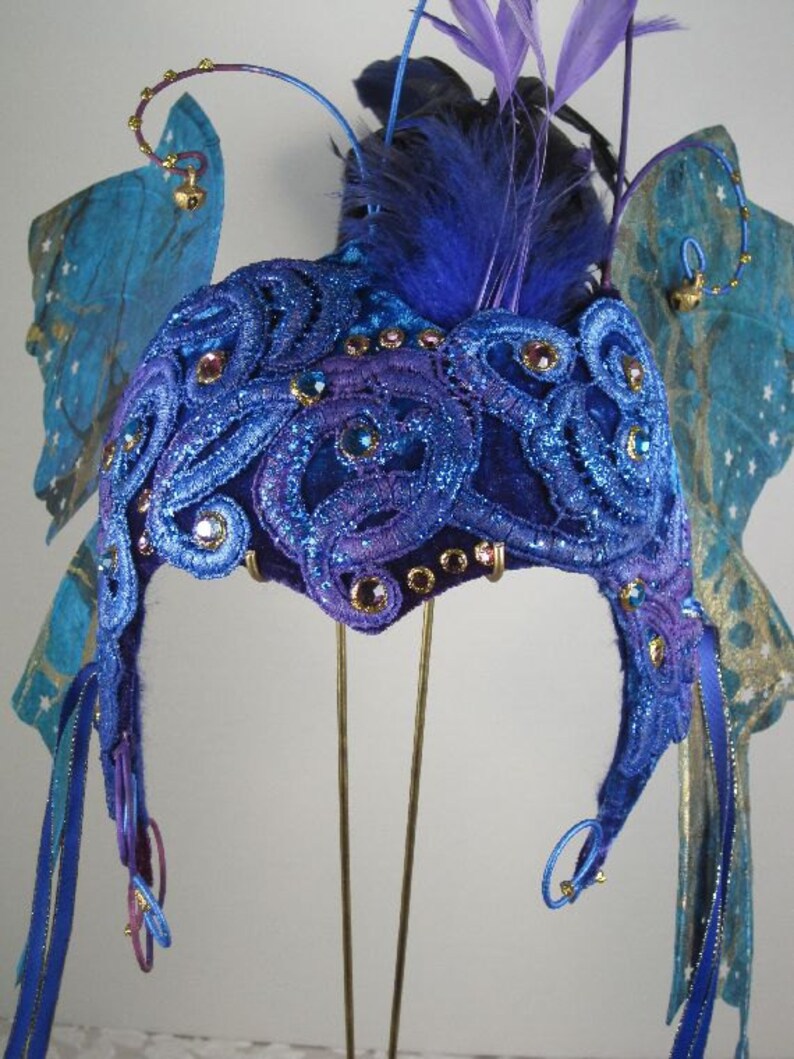 Blue Masquerade Headpiece//masquerade Headpiece Blue// | Etsy