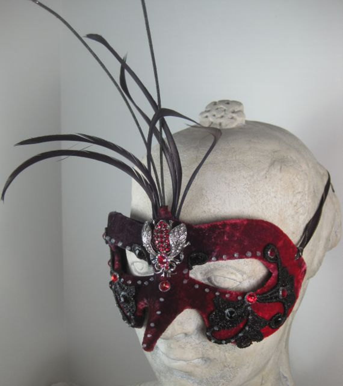 Masquerade Mask Red//masquerade Ball Mask Red//mask | Etsy