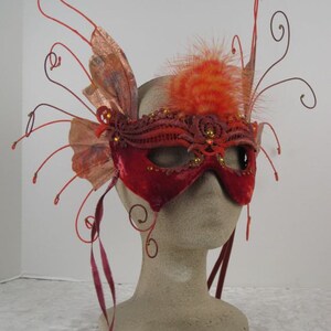 Red and Orange Masquerade Mask//masquerade Ball Mask//halloween ...