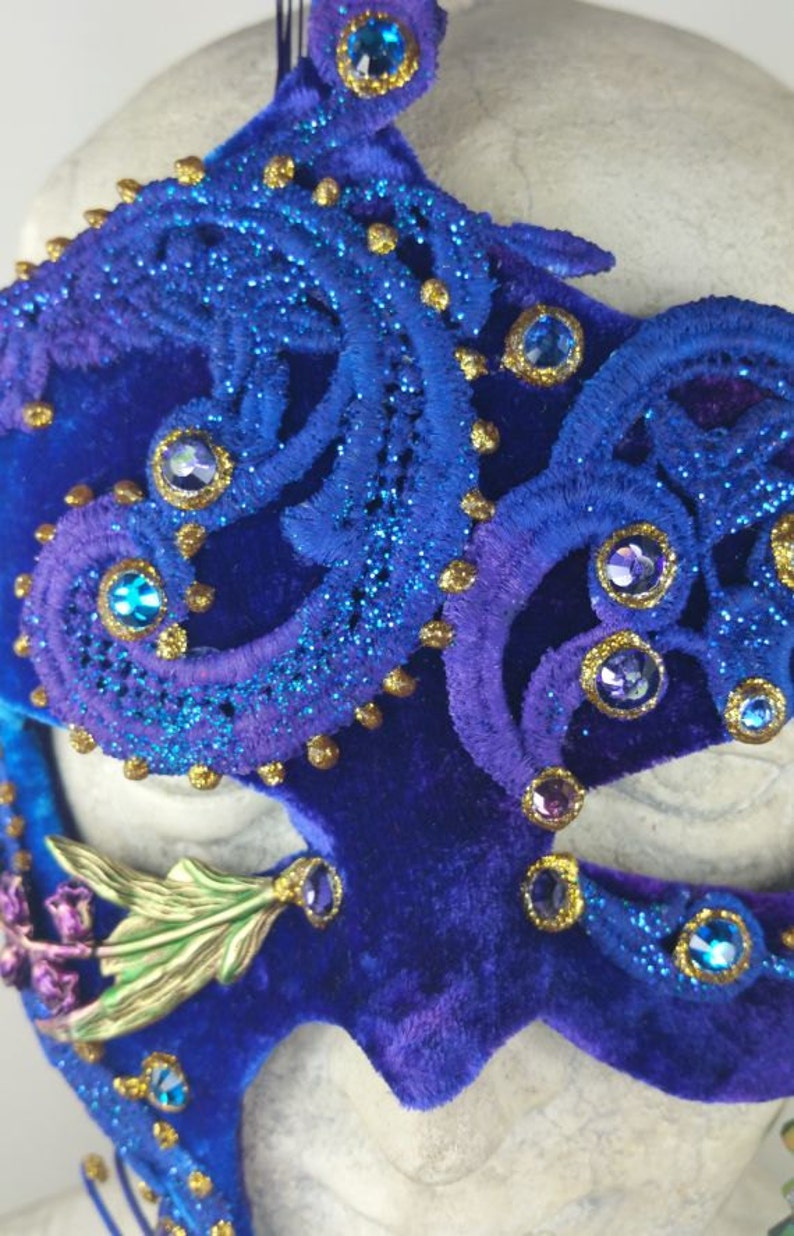 Masquerade Mask Blue//blue Masquerade Mask//mens Masquerade | Etsy