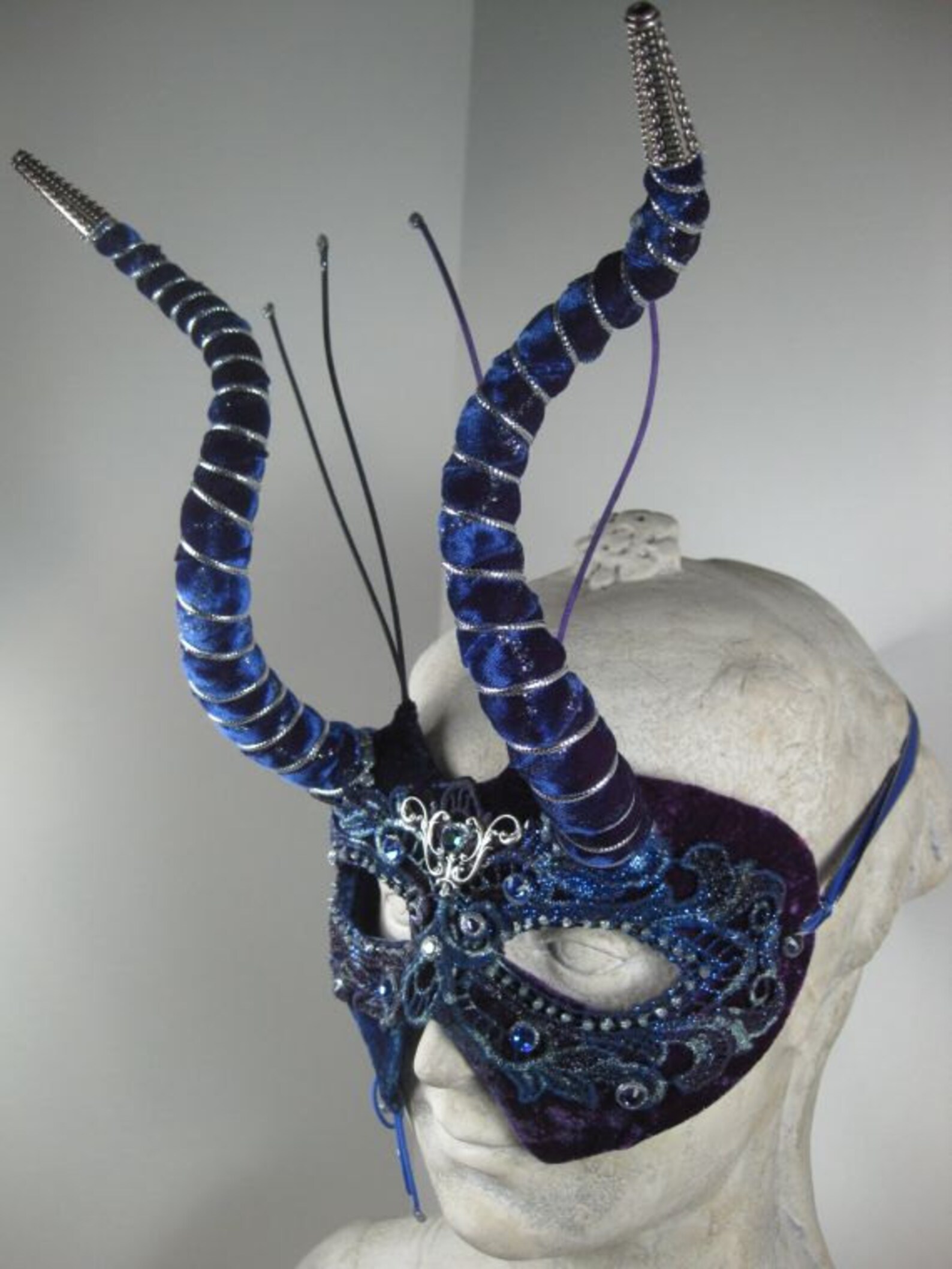 Blue Masquerade Mask//masquerade Mask Blue//masquerade//mask | Etsy