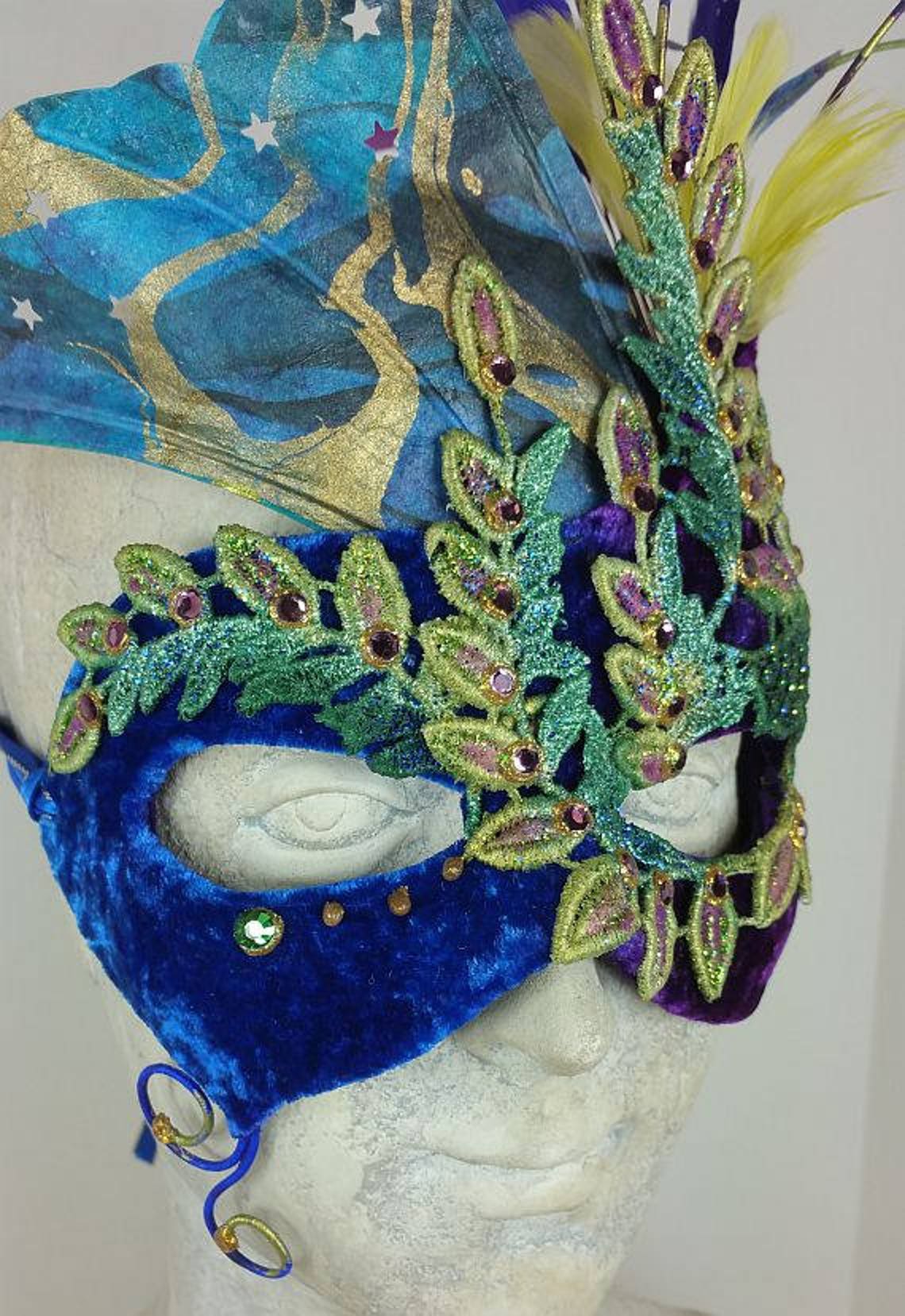 Blue Garden Faerie Masquerade Mask//Masquerade Mask//Mask | Etsy
