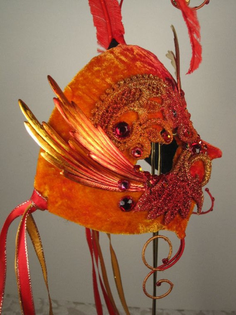 Orange Masquerade Mask//masquerade Ball Mask//halloween - Etsy