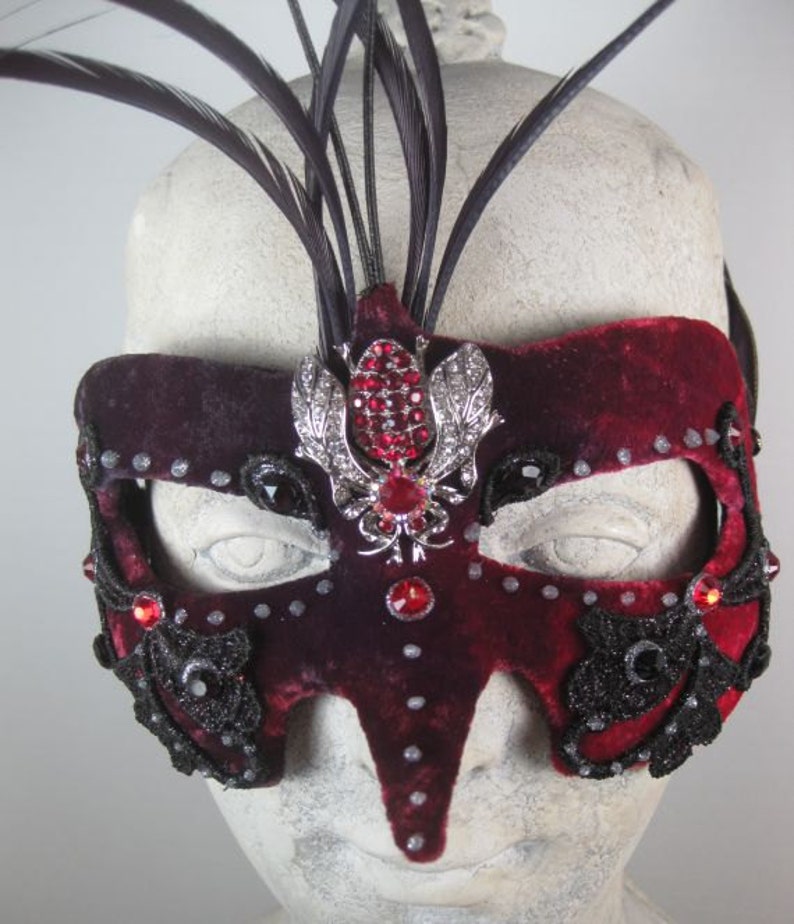 Masquerade Mask Red//masquerade Ball Mask Red//mask | Etsy