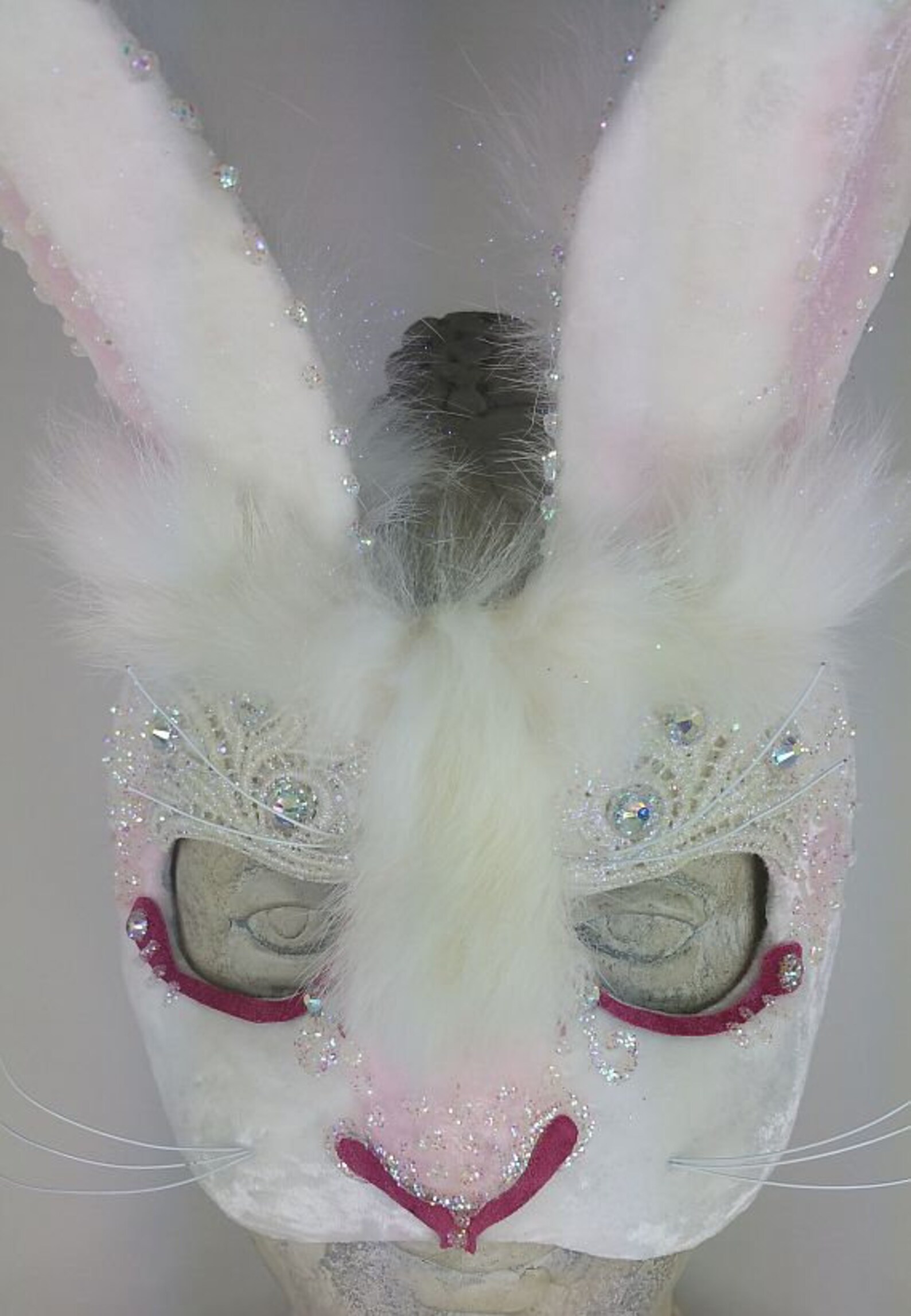 Rabbit Masquerade Mask//white Rabbit Masquerade - Etsy Ireland
